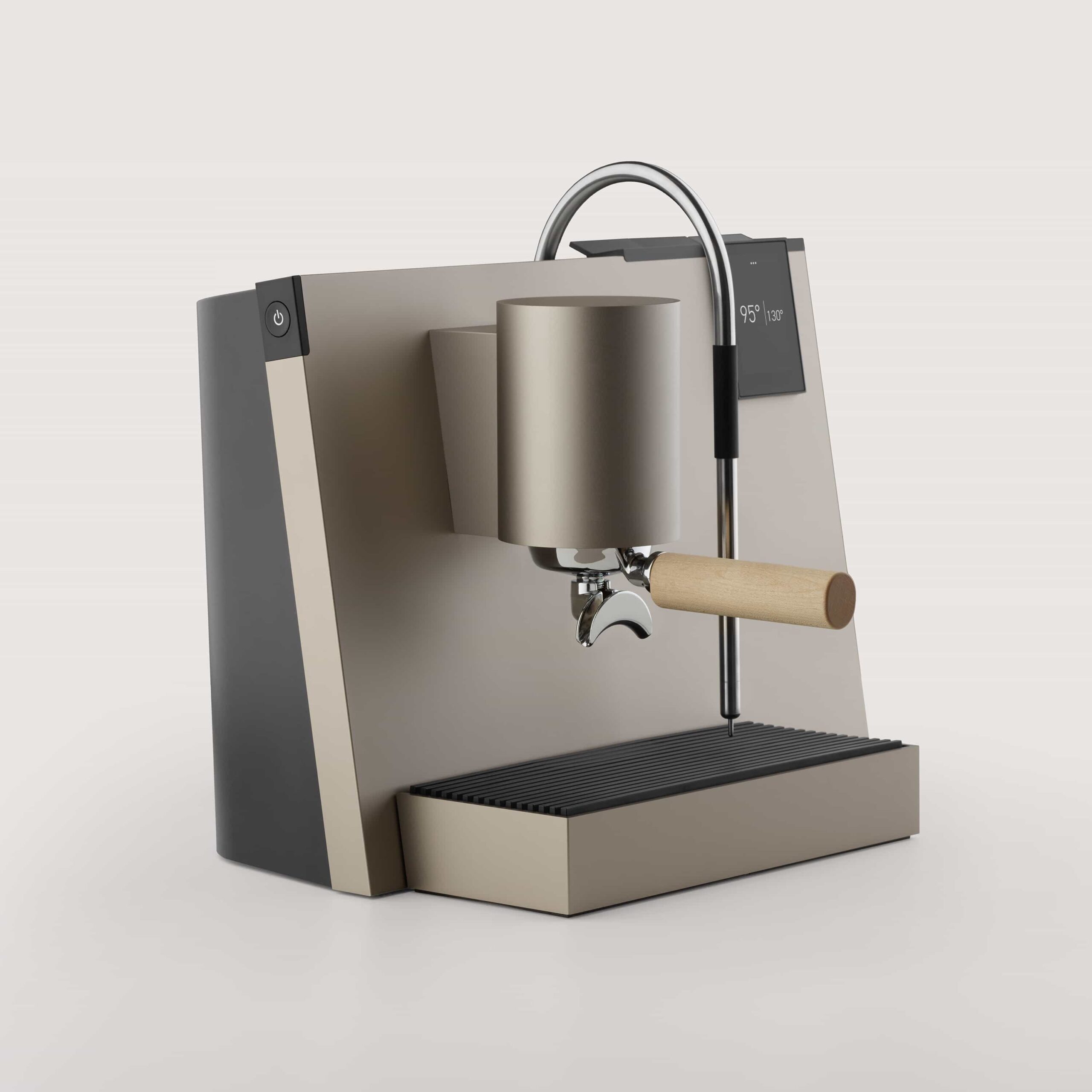 LIGRE Youn Espressomaschine Silber Beige | STOLL Espresso