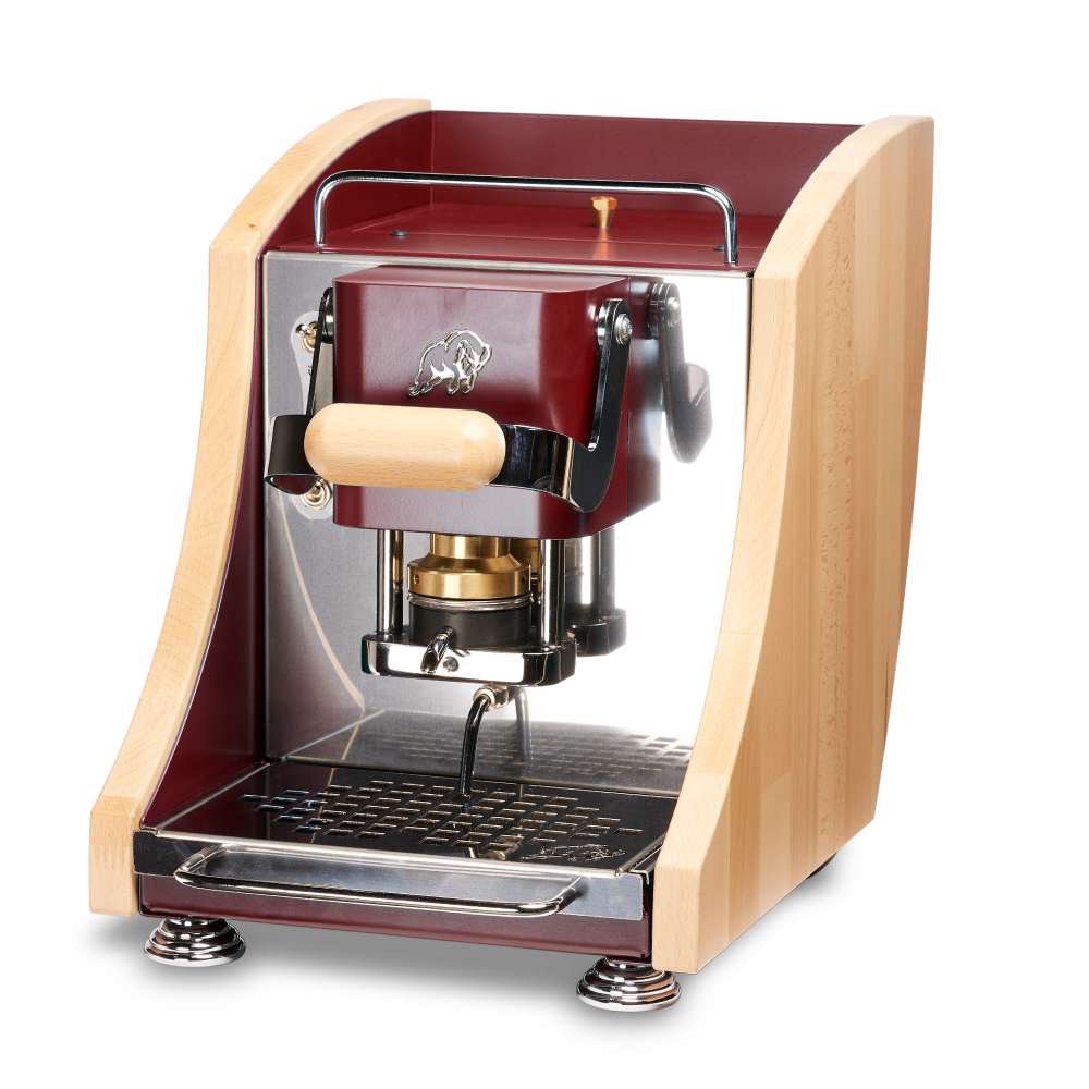 Faber Mini Agenta Cherry Red Padmaschine Light Wood | STOLL Espresso