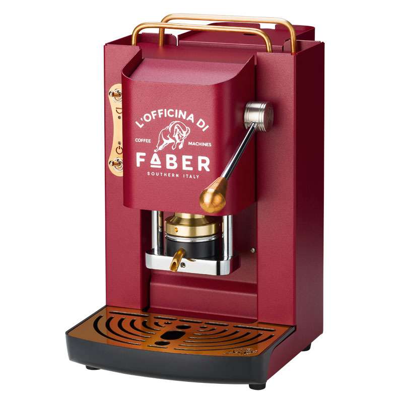 Faber Pro Deluxe Cherry Red ESE Pad Maschine | STOLL Espresso